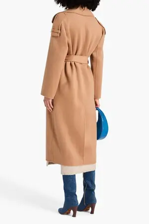 Zimmermann Belted Brushed Wool-blend Felt Coat