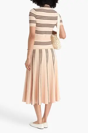Zimmermann Striped Knitted Midi Skirt
