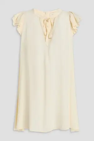 Zimmermann Ruffled Crepe Top
