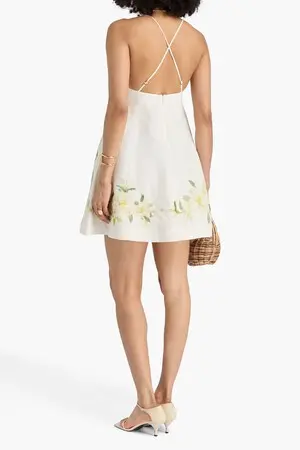 Zimmermann Floral-print Linen Mini Dress