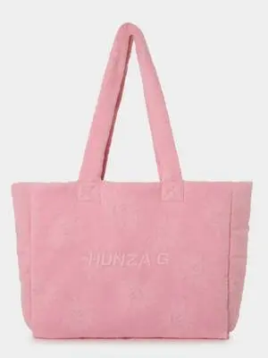Hunza G Towelling Beach Tote - Pink