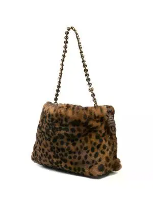 Loewe Leopard Print Chain Clutch