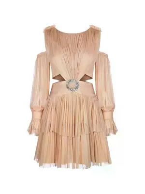 IMROSKA Daisy Cut-out Mini Dress