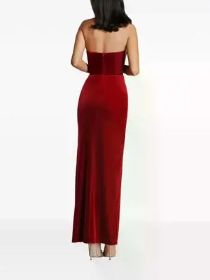 IMROSKA Strapless Slit Maxi Dress