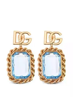 Dolce & Gabbana Chain Trim Drop Earrings - Gold