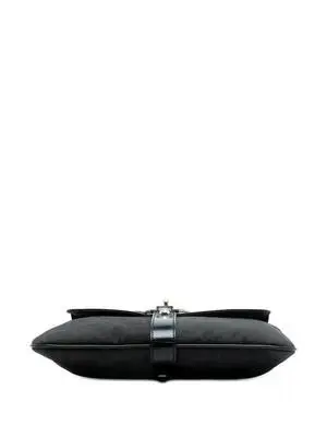 Fendi 2000-2010 Zucca Canvas Chef Zip Crossbody Bag - Black