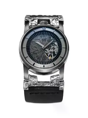 FOB PARIS 41mm Skeleton Watch - Grey