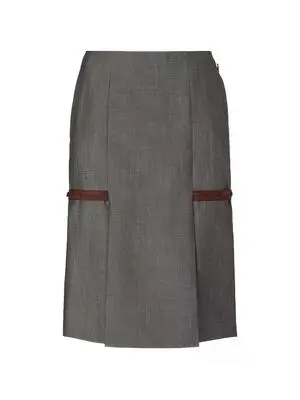 Fendi Straight Midi Skirt - Grey