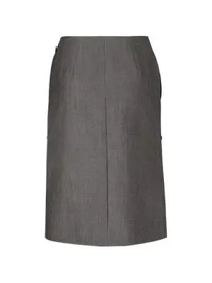Fendi Straight Midi Skirt - Grey