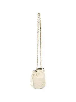 Burberry Mini Logo-plaque Bucket Bag - Neutrals