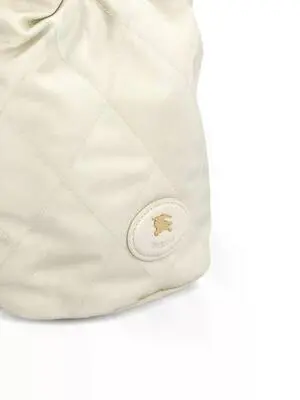Burberry Mini Logo-plaque Bucket Bag - Neutrals