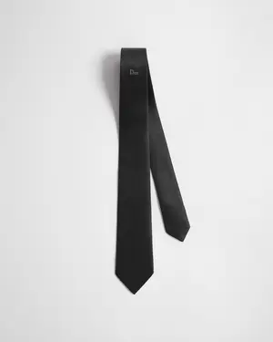 Dior Silk Neck Tie - Black Silk