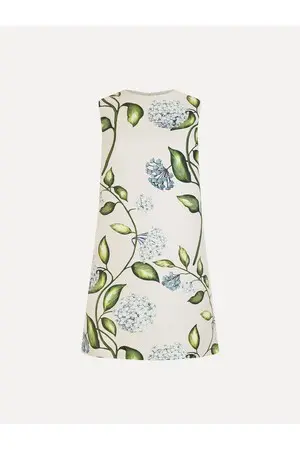 Oscar De La Renta Porcelain Print Faille Shift Dress - Floral