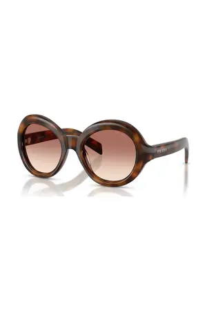 Prada Round Frame Sunglasses - Brown