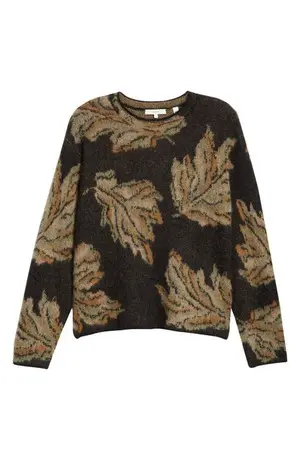 Vince Leaf Jacquard Sweater