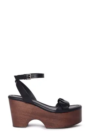 Paige Romy Ankle Strap Platform Sandal - Black