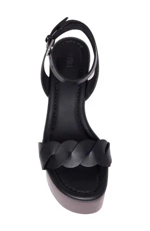 Paige Romy Ankle Strap Platform Sandal - Black