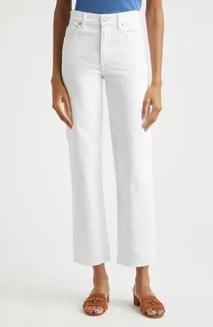 Veronica Beard Leah Ankle Straight-leg Jeans - White