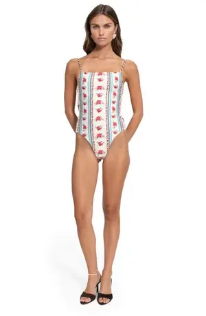 Agua Bendita Kali Cherish Reversible Lace-up One-piece Swimsuit