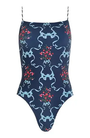 Agua Bendita Kali Cherish Reversible Lace-up One-piece Swimsuit