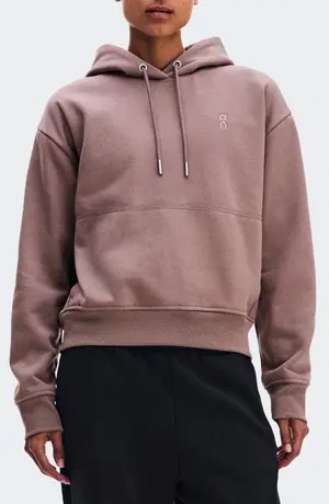 On Club Collective Logo Embroidered Hoodie - Clove