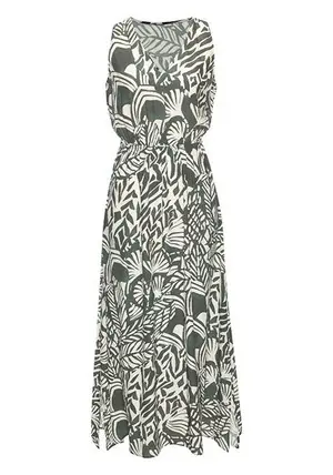 LASCANA Printed V-neck Maxi Dress