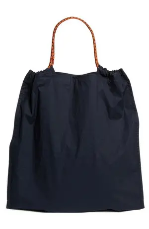 Plan C Cotton Shopper Tote - Blue Black