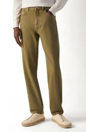 Zegna Slim Fit Jeans - Olive Green