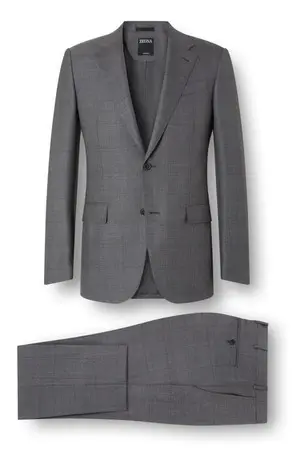 Zegna Check 15milmil15 Wool Suit - Grey