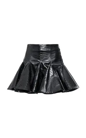 DES_PHEMMES Godet Mini Skirt - Black