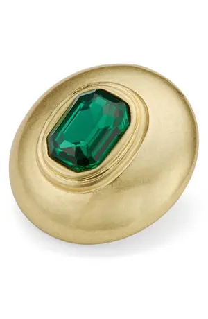 Kurt Geiger Crystal Button Stud Earrings - Green