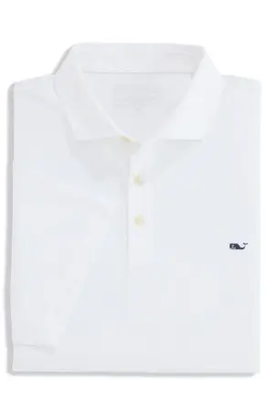 Vineyard Vines Fairwinds Performance Polo - White Cap