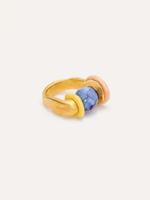 Oscar De La Renta Sea Glass Stone Ring - One-color