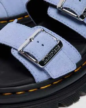 Dr. Martens Zebzag Suede Platform Sandals - Blue