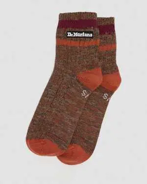 Dr. Martens Short Marl Cotton Blend Socks - Brown
