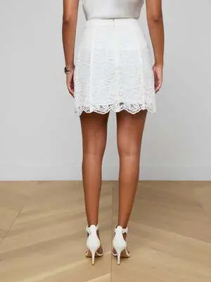 L'Agence Riven Lace Mini Skirt