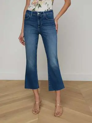 L'Agence Kendra Cropped Flare Jean - Medina