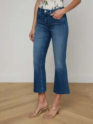 L'Agence Kendra Cropped Flare Jean - Medina