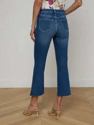 L'Agence Kendra Cropped Flare Jean - Medina