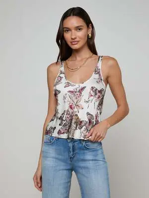 L'Agence Eddie Printed Tank Top