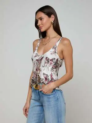L'Agence Eddie Printed Tank Top