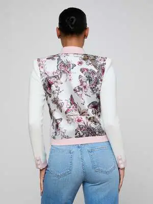 L'Agence Nomi Satin Back Cardigan