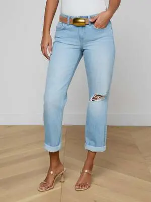L'Agence Nevia Slouchy Straight-leg Jean - Brea Destruct