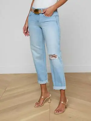 L'Agence Nevia Slouchy Straight-leg Jean - Brea Destruct