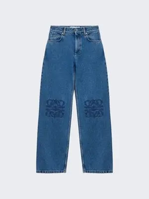 Loewe Anagram Baggy Jeans - Blue