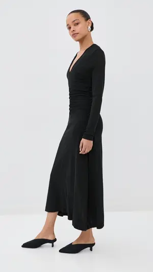Bite Studios Steep V-neck Maxi Dress