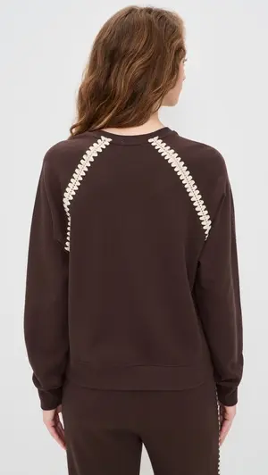 Z Supply Crochet Detailed Sweatshirt