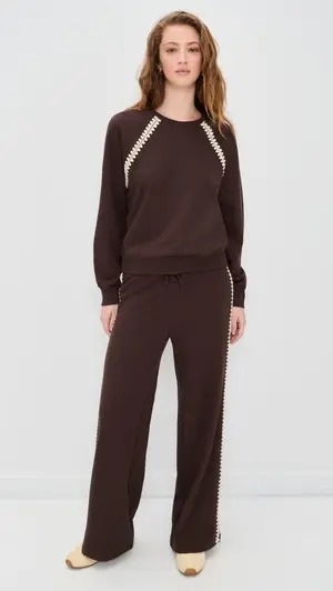 Z Supply Crochet Detailed Sweatshirt