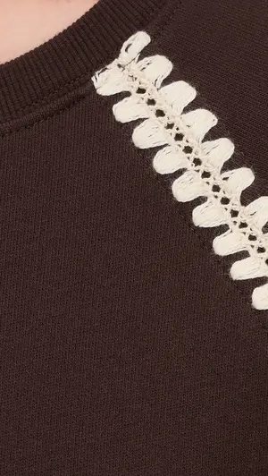 Z Supply Crochet Detailed Sweatshirt