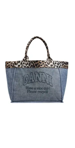 GANNI Medium Trapeze Shopper Reversible Tote